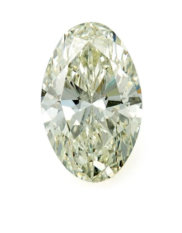 Unset oval-cut diamond | Strauss & Co
