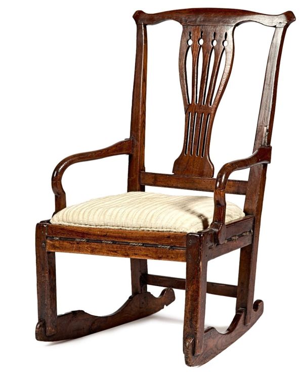 An oak rocking chair, 18th century | Strauss & Co