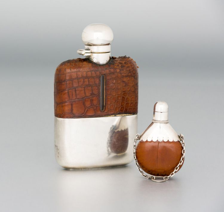 A gentleman's silver-plate hip flask, G & J Hawksley, Sheffield ...
