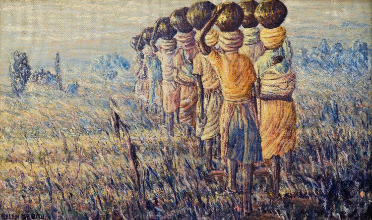 Women Walking in a Field by Mmakgabo Mmapula Helen Sebidi | Strauss & Co