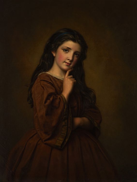 Girl in a Brown Dress by Attributed to Samuel Baruch Hallé | Strauss & Co