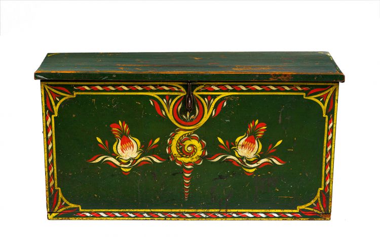 A Southern Cape yellowwood and stinkwood painted kist, George, late ...