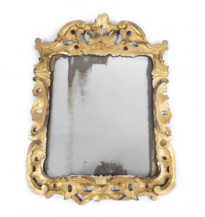 An Italian giltwood mirror, 19th century | Strauss & Co