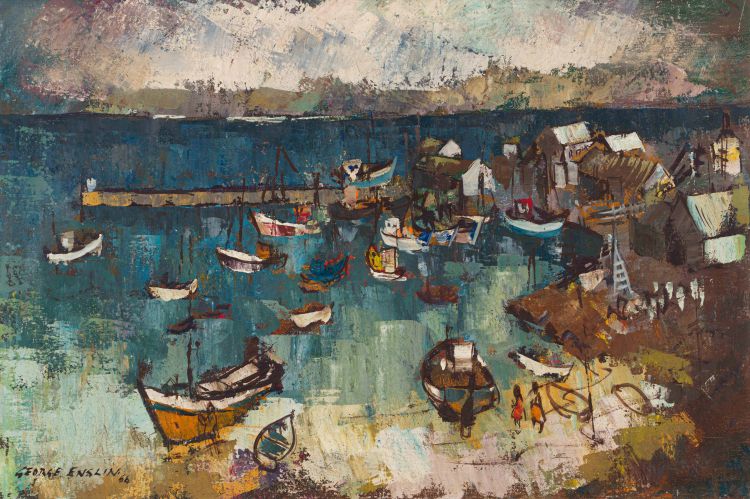 Harbour Scene by George Enslin | Strauss & Co