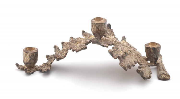 An Italian silver-plated gilt three-light centrepiece, Franco Lagini ...