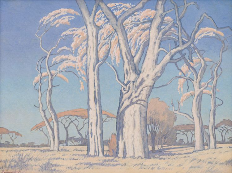 A Lowveld Landscape with Trees by Jacob Hendrik Pierneef | Strauss & Co