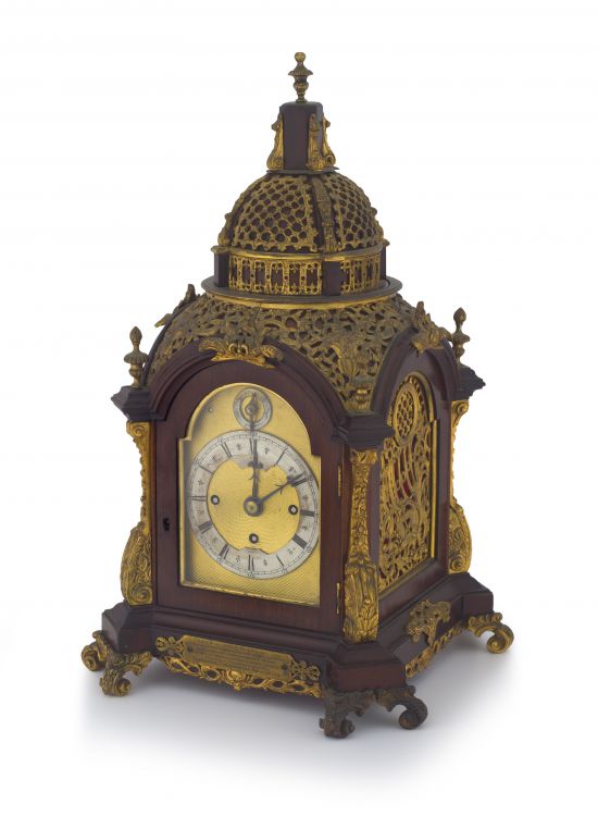 A mahogany gilt-metal-mounted table clock, Dent & Co, London, 19th ...