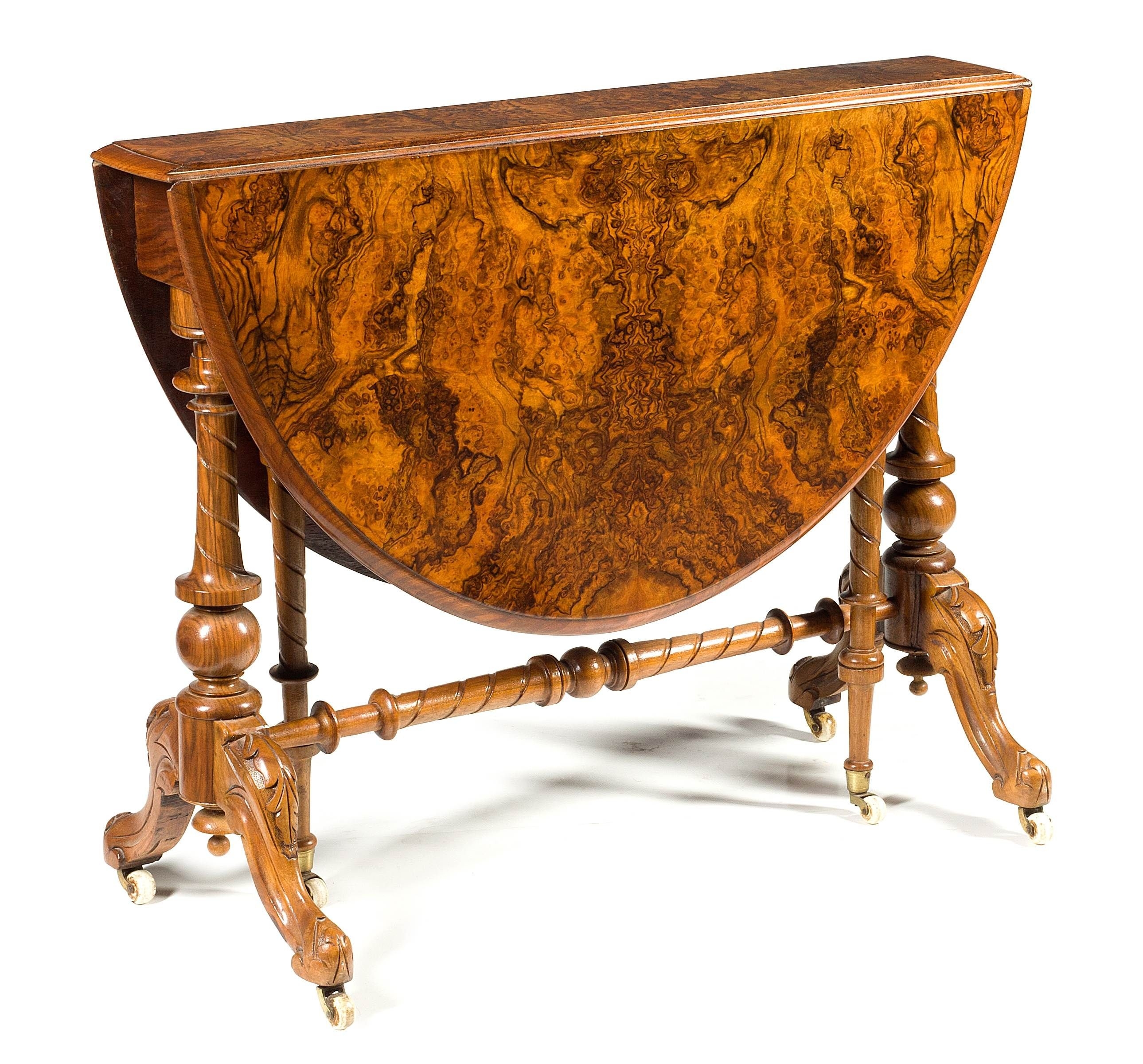 A Victorian walnut drop-side table | Strauss & Co