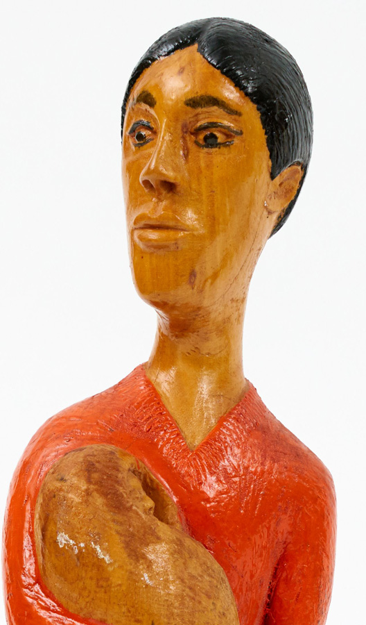 Woman Dressed in Orange holding Baby by Mashego Johannes Segogela ...