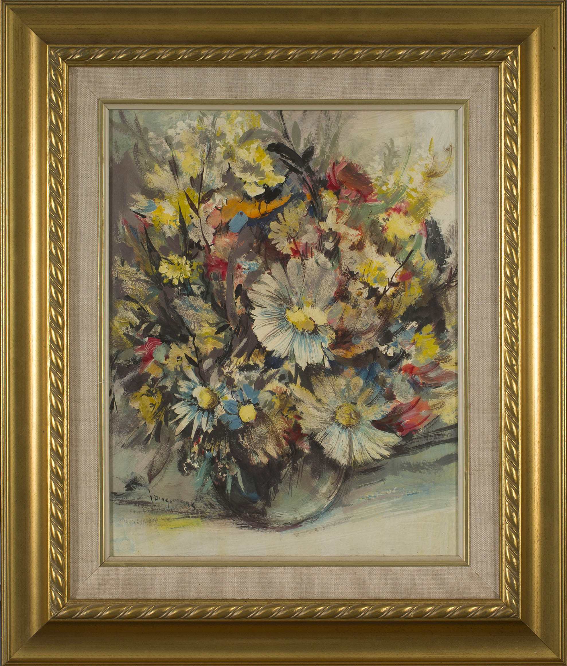 Still Life with Daisies in a Vase by Jan Dingemans | Strauss & Co