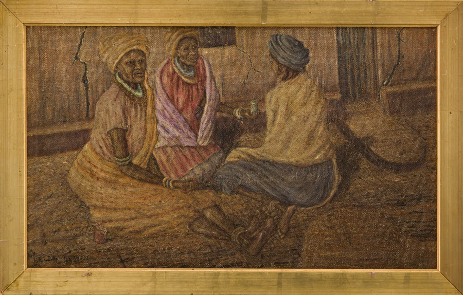 Three Women Sitting by Mmakgabo Mmapula Helen Sebidi | Strauss & Co