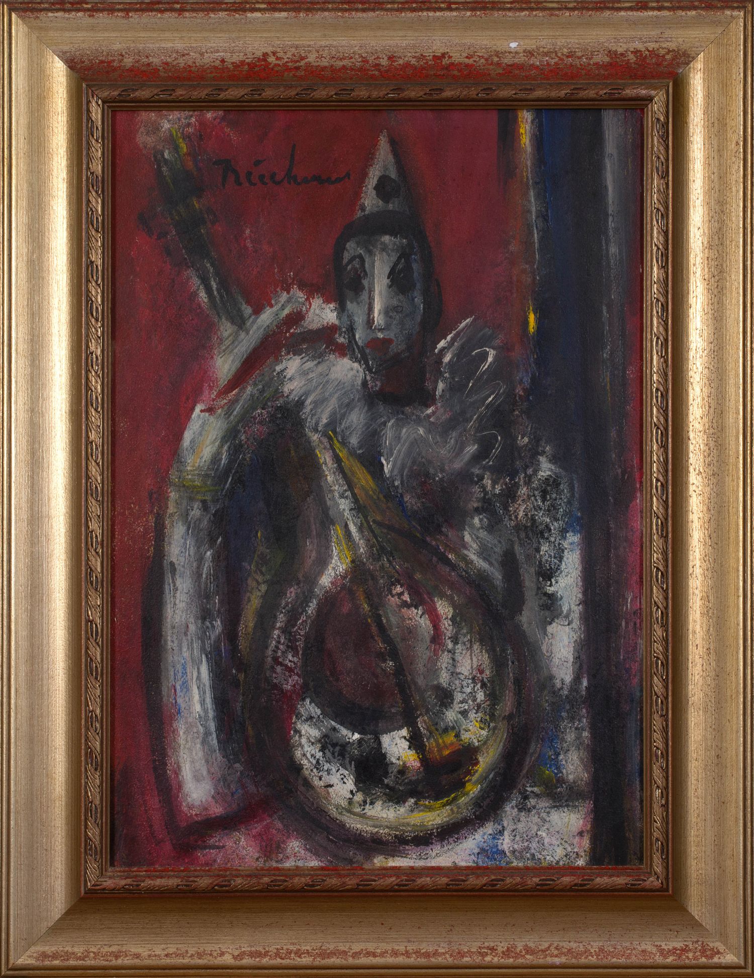 Harlequin Playing a Lute by Carl Büchner | Strauss & Co