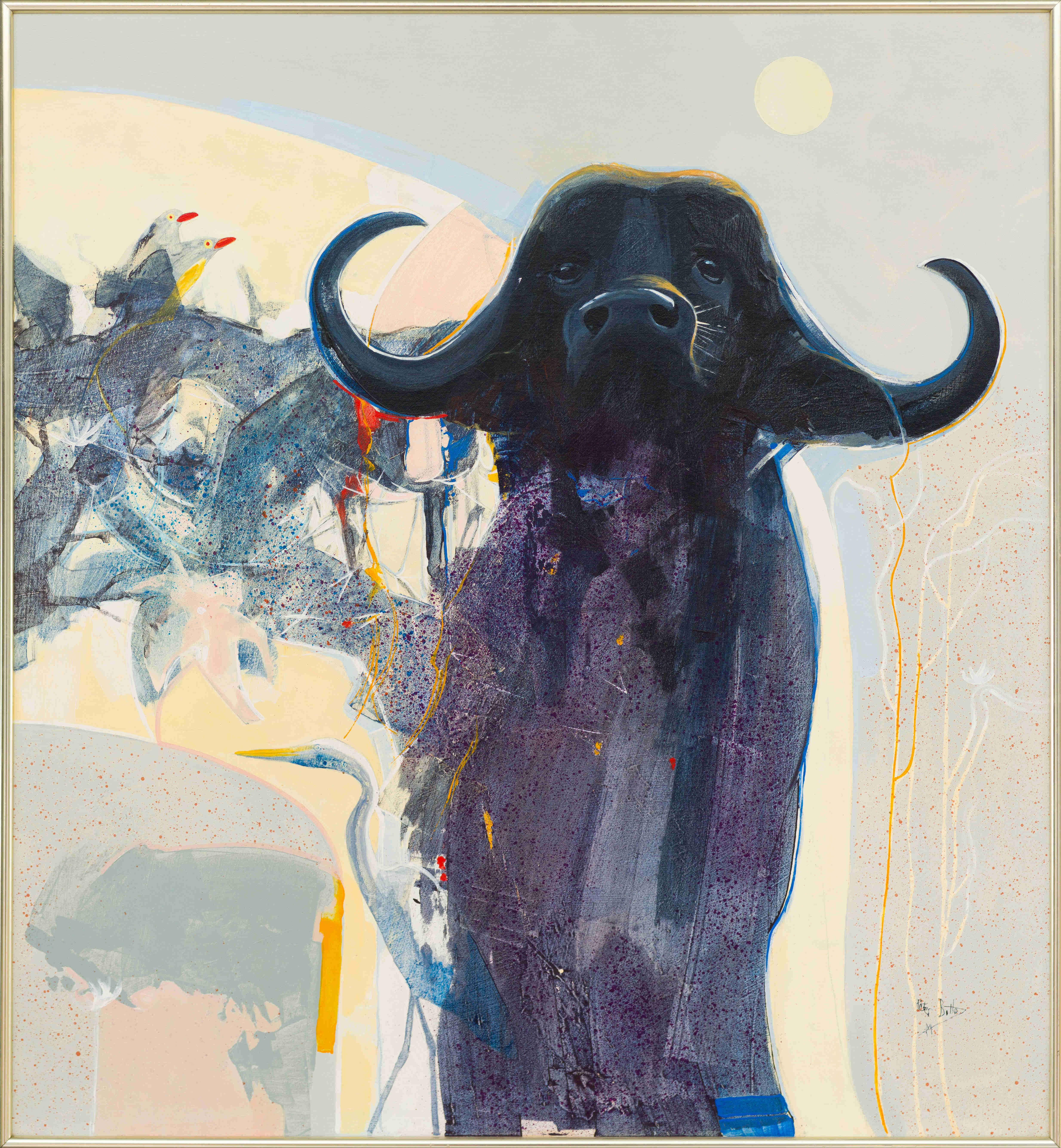 Buffalo with Oxpeckers by Peter Botha | Strauss & Co