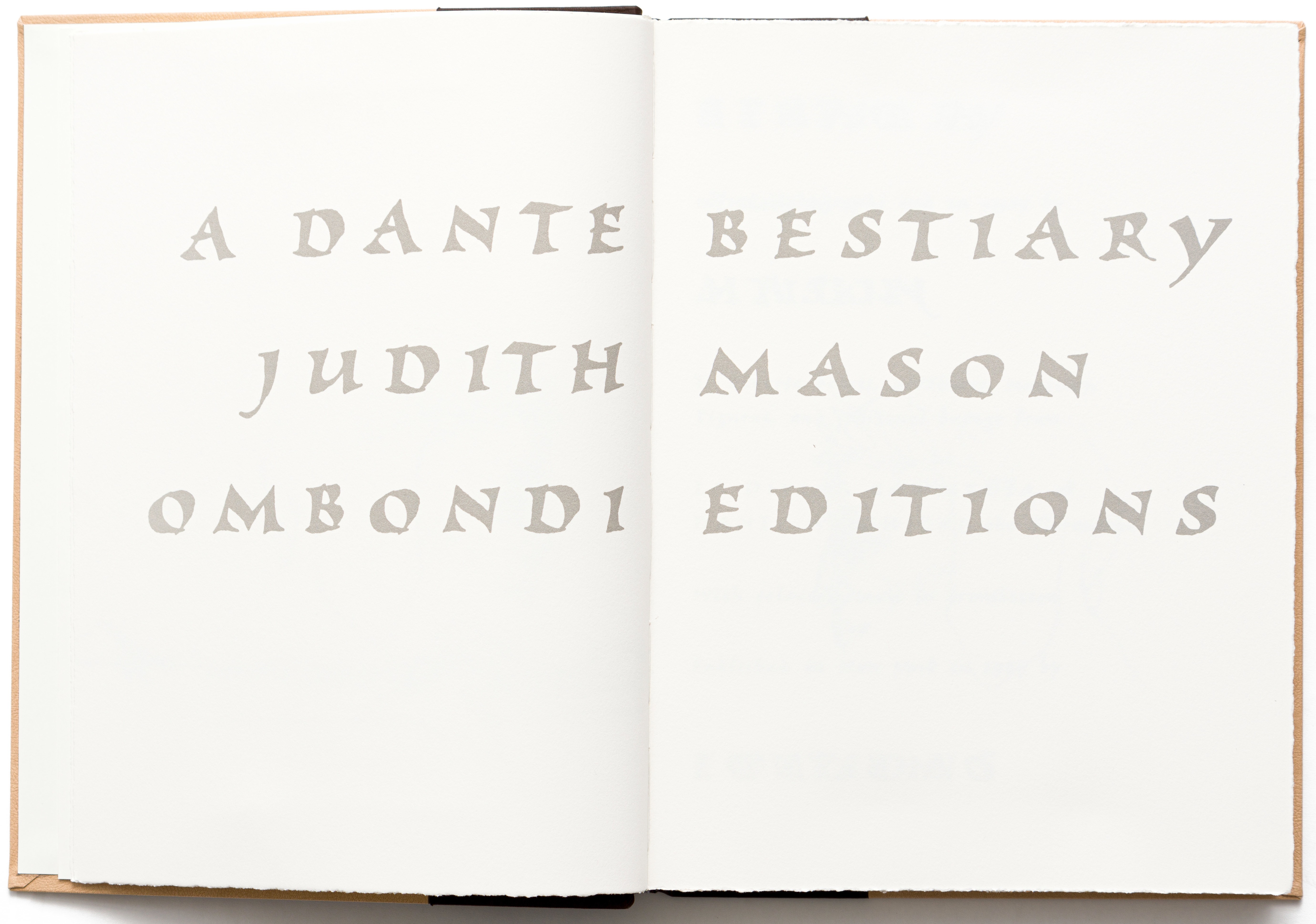 A Dante Bestiary (Artist's Book) by Judith Mason | Strauss & Co