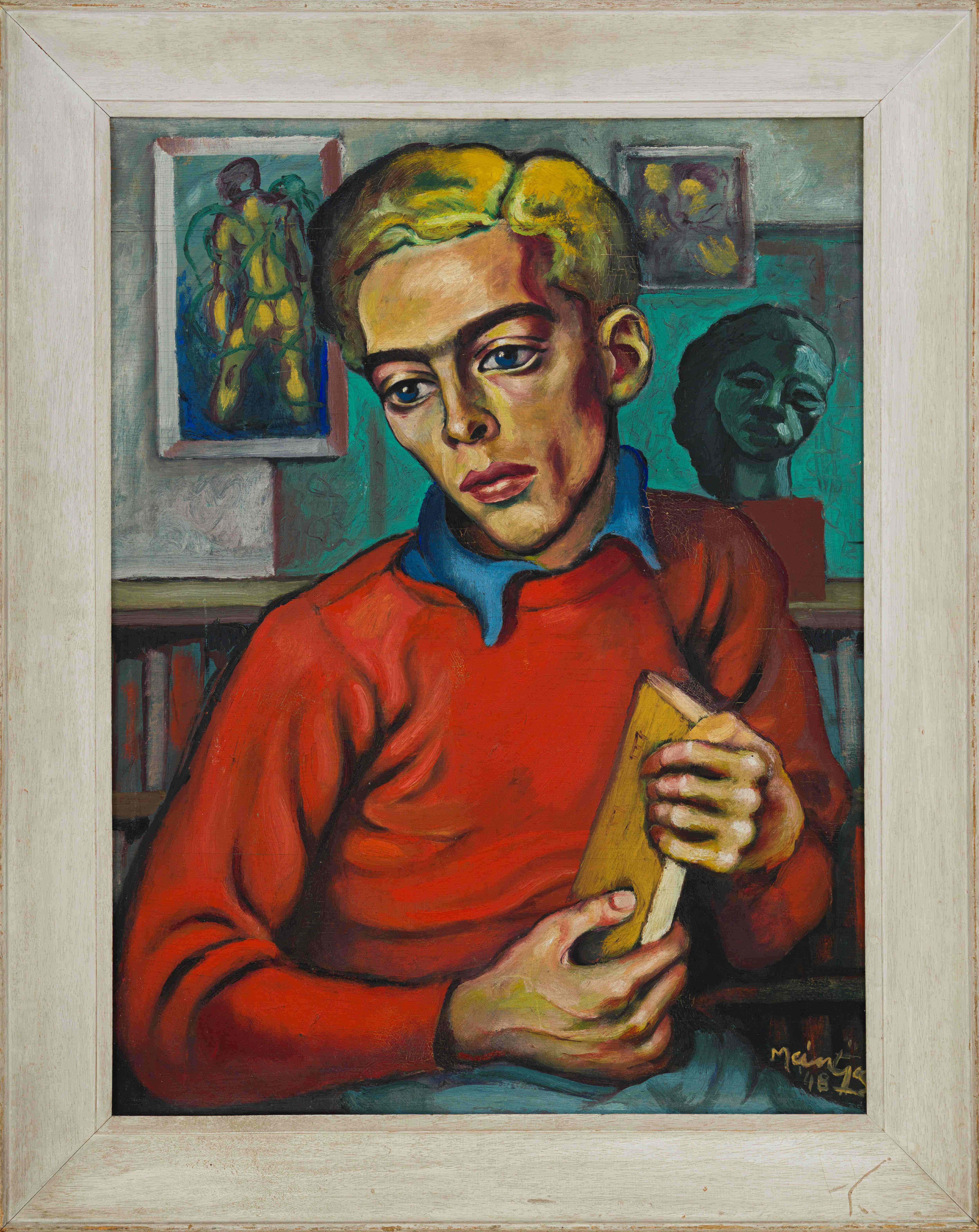 Seun met Boek (Boy with Book - Portrait of Pieter Marincowitz) by ...