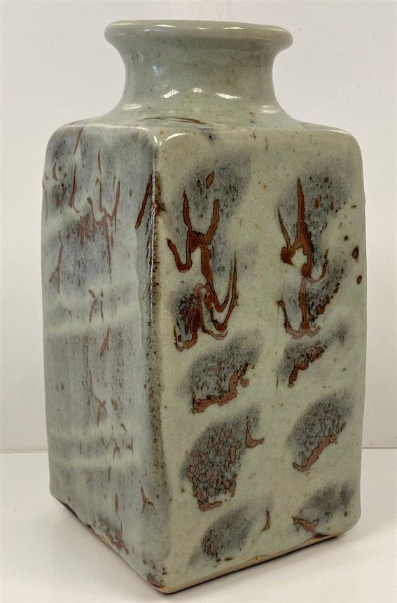 Stoneware Cannister and a Vase by Hyme Rabinowitz | Strauss & Co