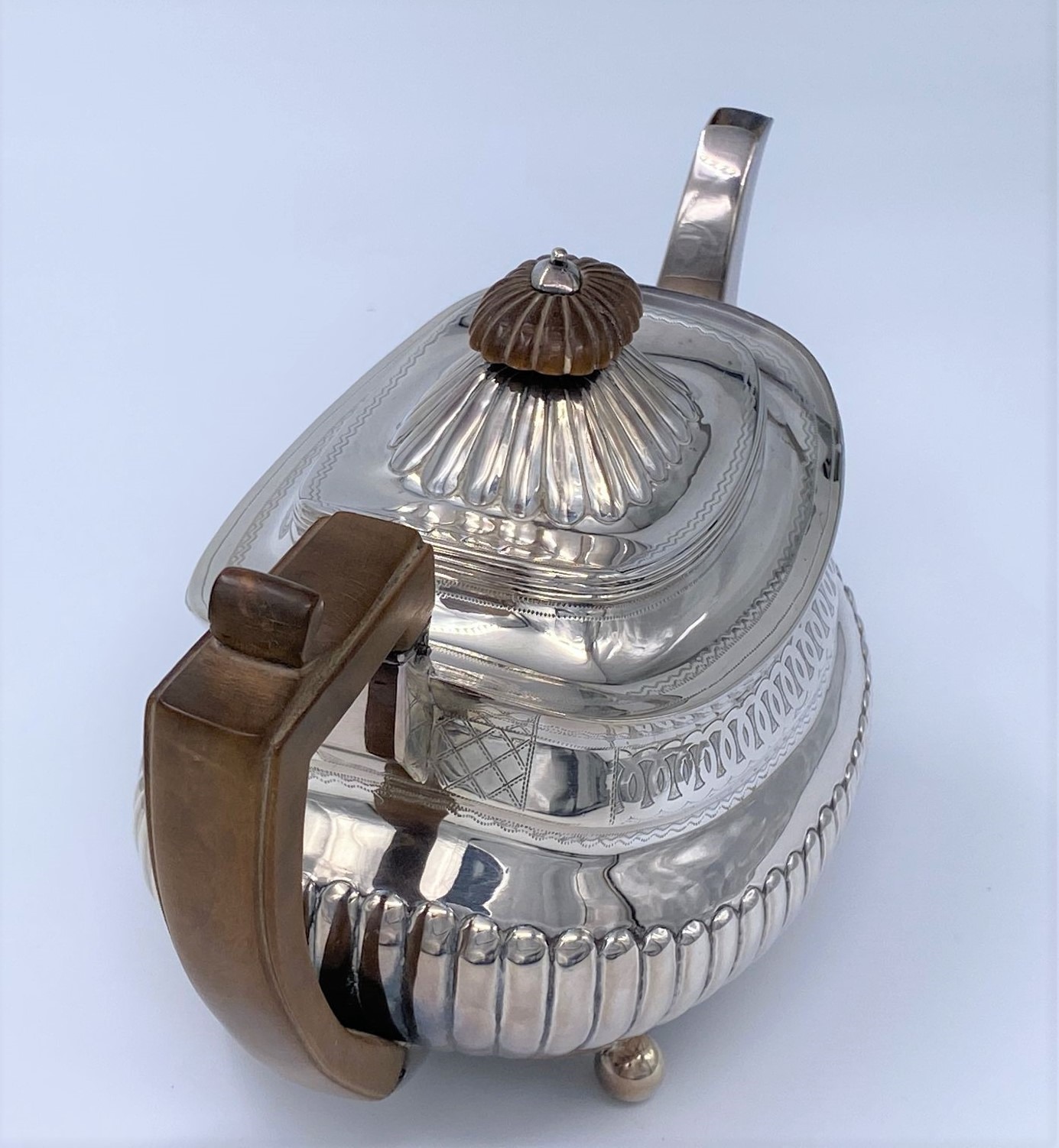 A George III silver teapot, James Tookey, London, 1805 | Strauss & Co