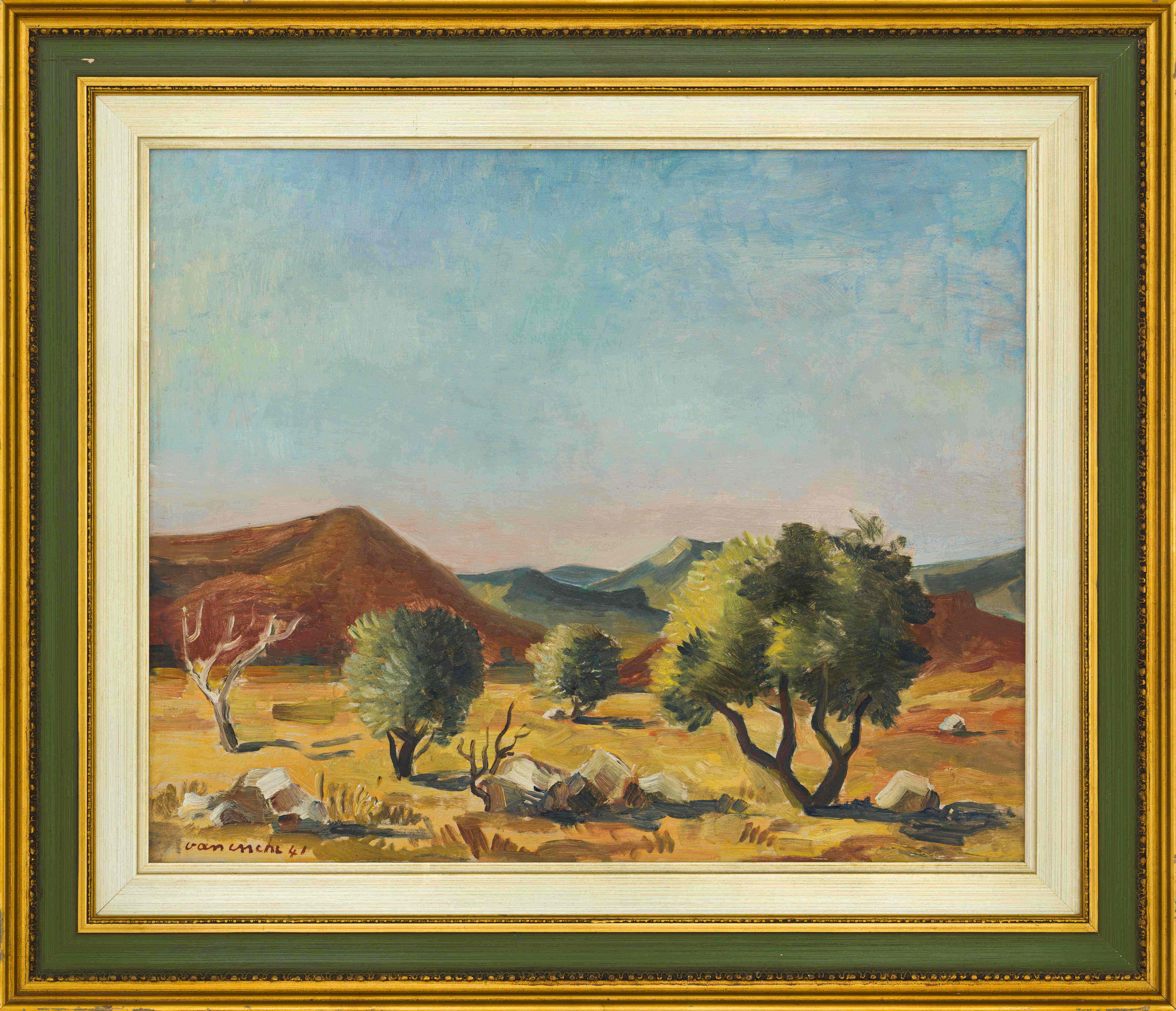 Landscape with Distant Mountains by Maurice van Essche | Strauss & Co